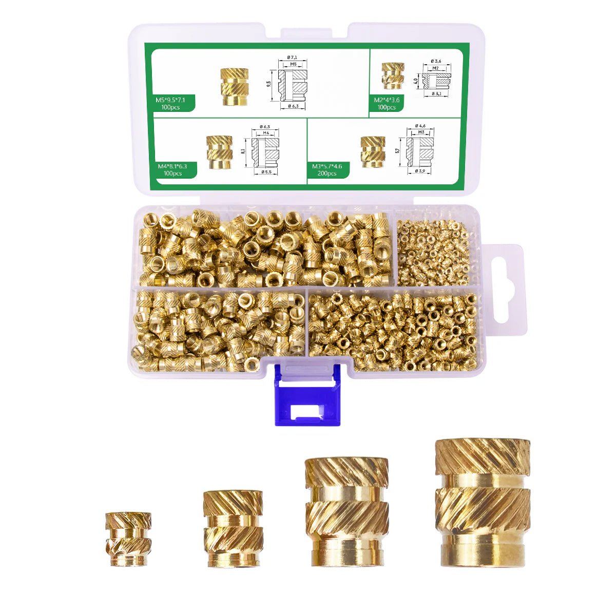 Threaded Inserts Kit 500 Pcs M2-M5 for 3D Printing Solutions – AMPANOVA