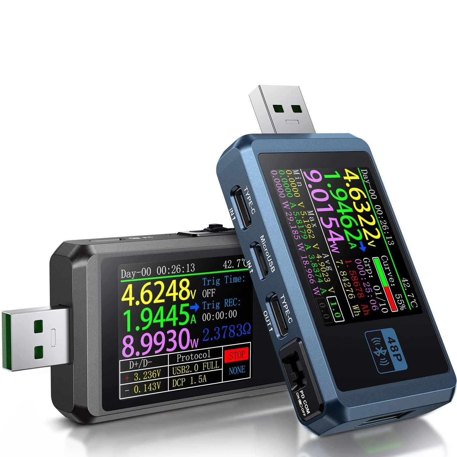 FNIRSI FNB48P USB Fast Charge Tester 4.5V-30V 5.1A – AMPANOVA
