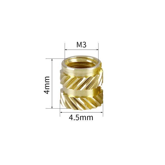 Threaded Inserts for Plastic | M3*4*4.5mm | AMPANOVA